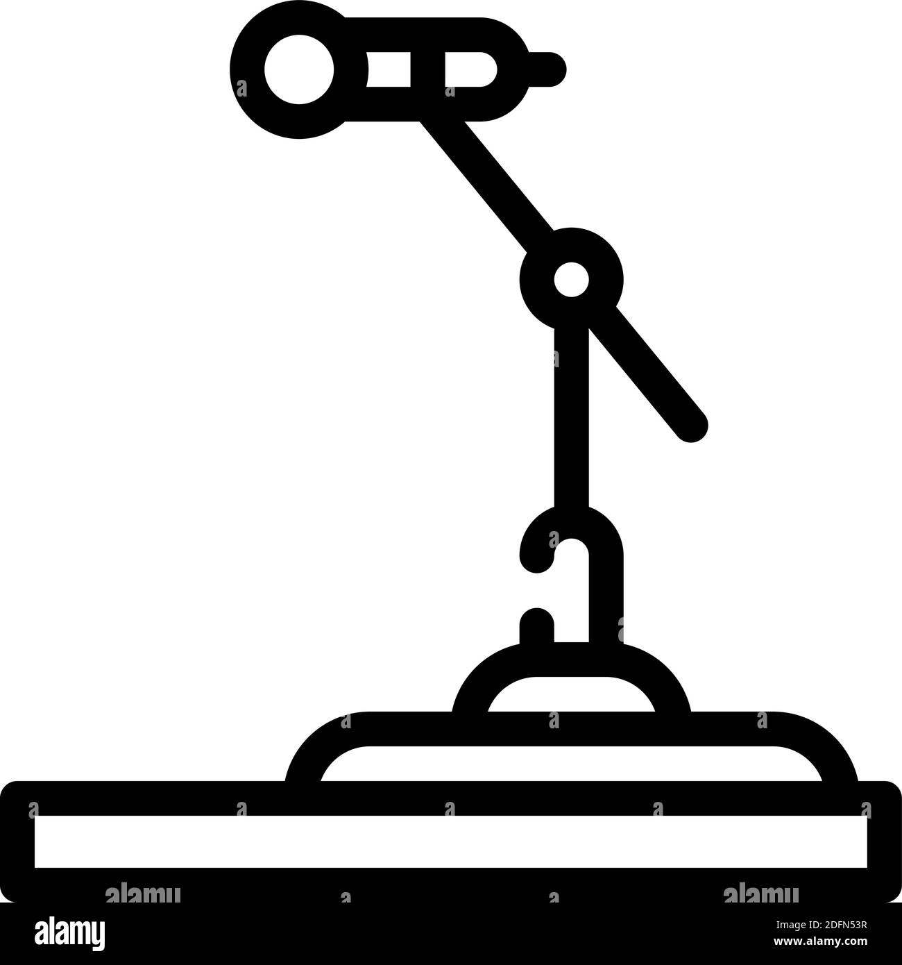 microphone on stand for speech toast line icon vector illustration ...