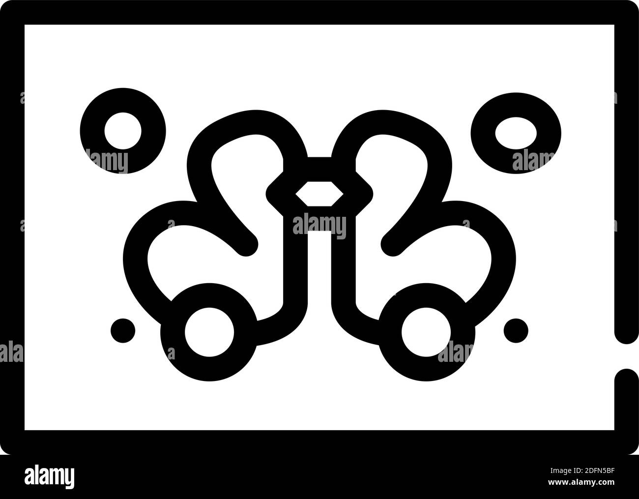 rorschach test line icon vector illustration flat Stock Vector Image ...