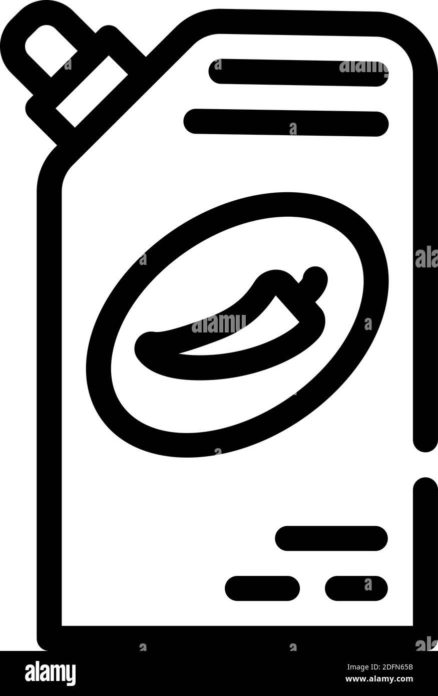 ketchup spicy sauce line icon vector illustration Stock Vector Image ...