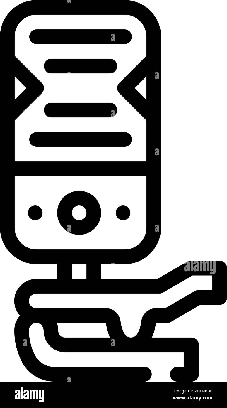 tuner for tuning strings line icon vector illustration Stock Vector ...