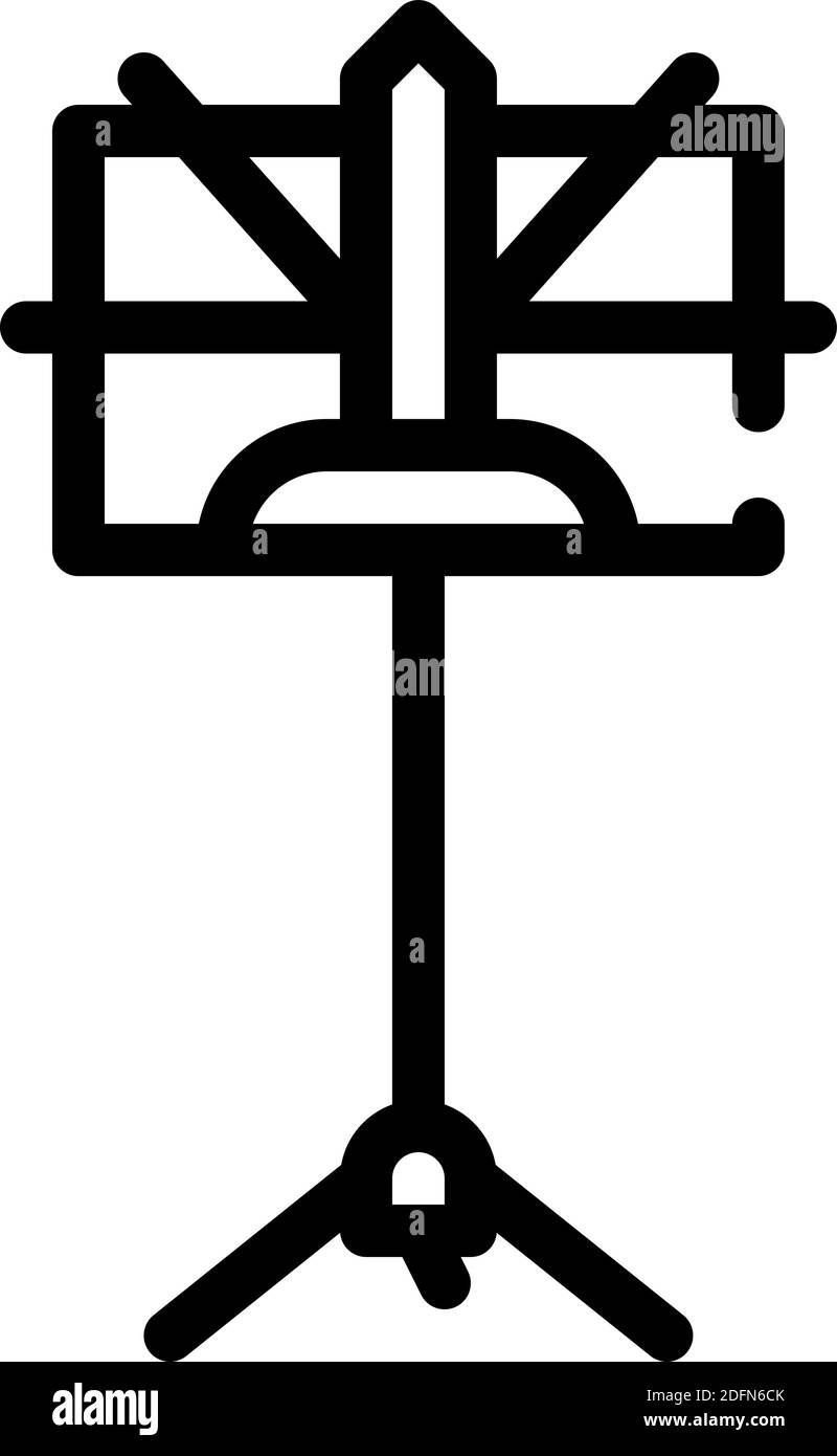 music stand line icon vector illustration black Stock Vector Image ...