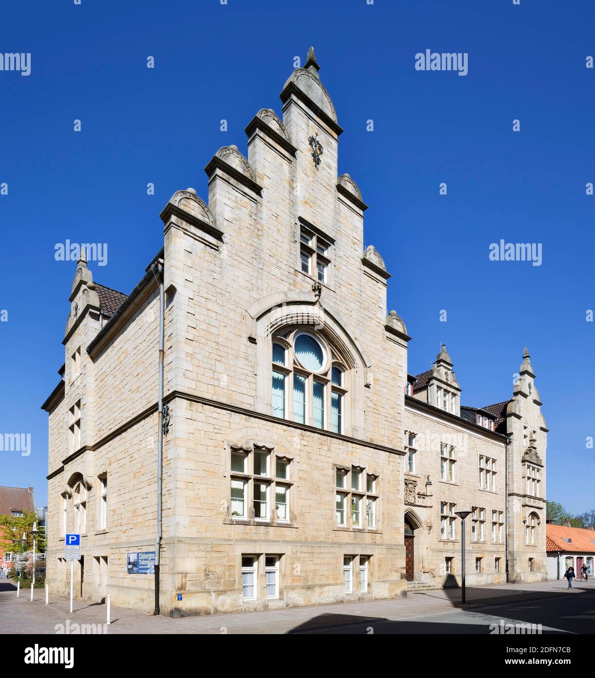 New City Hall, Rinteln, Weserbergland, Lower Saxony, Germany Stock ...
