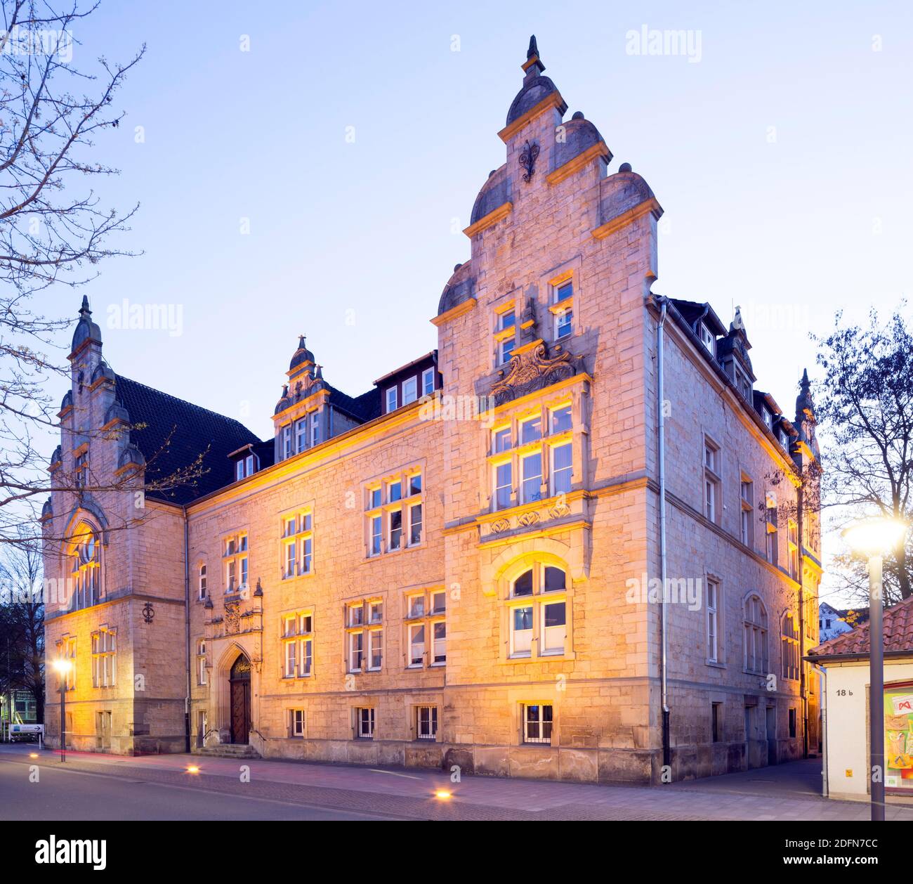 New City Hall, Rinteln, Weserbergland, Lower Saxony, Germany Stock ...