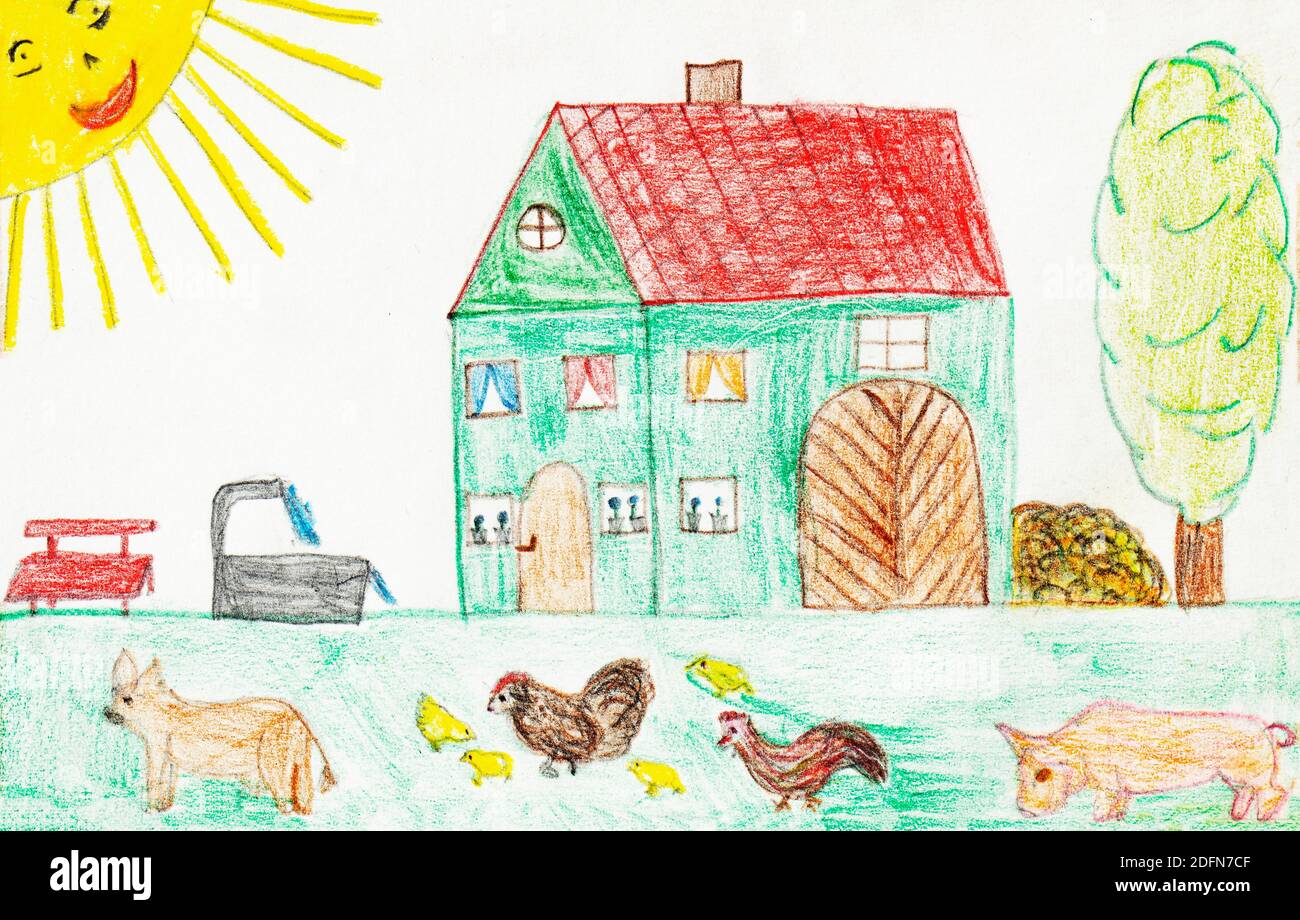 Farm Drawing For Kids