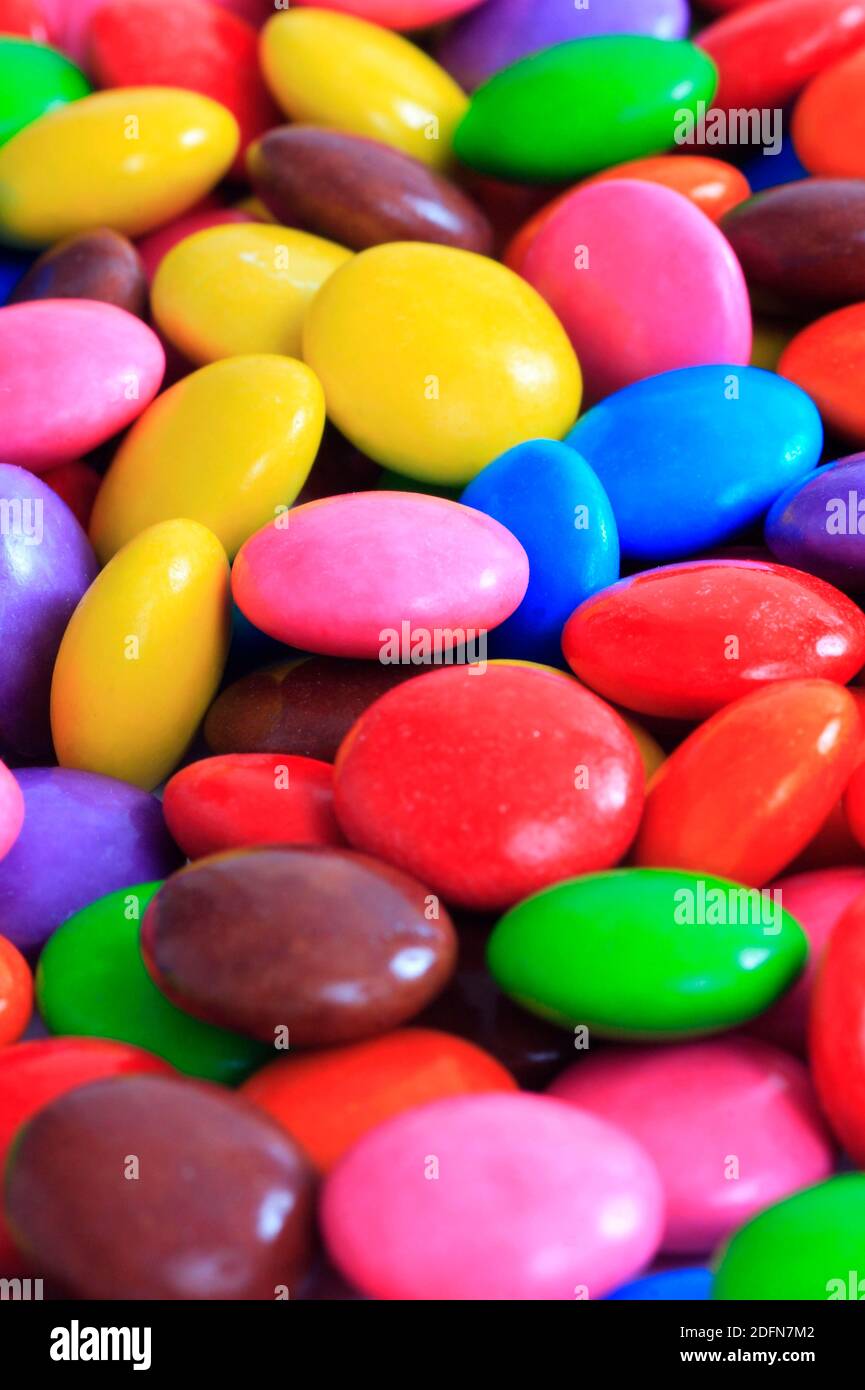 Smarties, chocolate, candy, sweets Stock Photo - Alamy