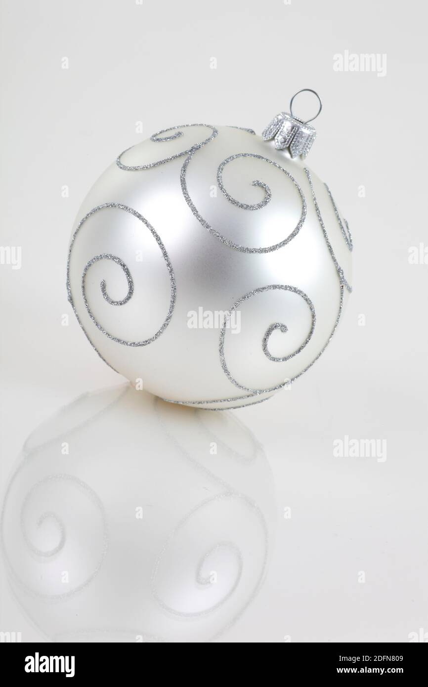 Christmas tree decorations, silver, Christmas tree ball, Christmas ...