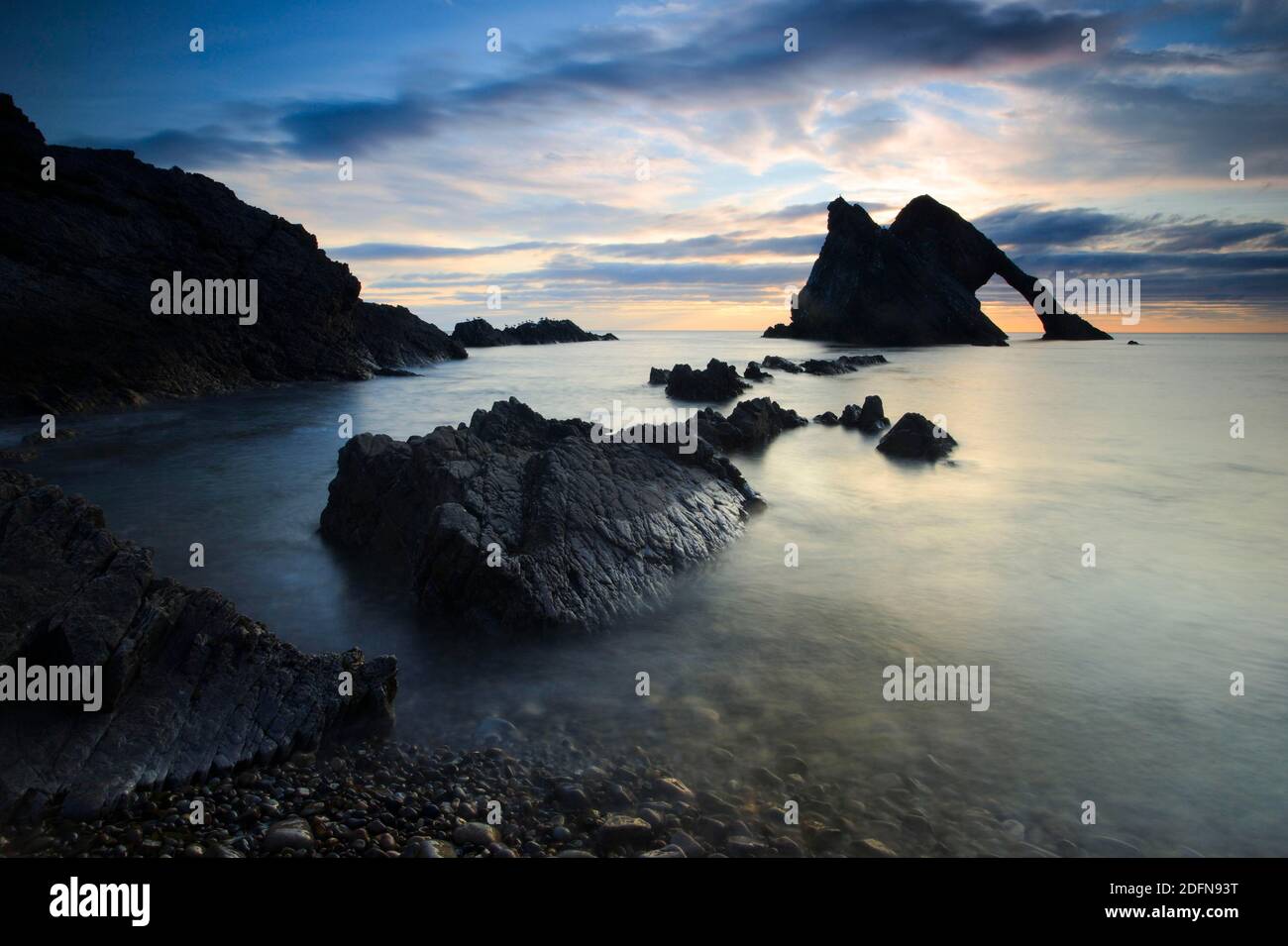 Bow Fiddle Rock, Scotland, Great Britain Stock Photo - Alamy