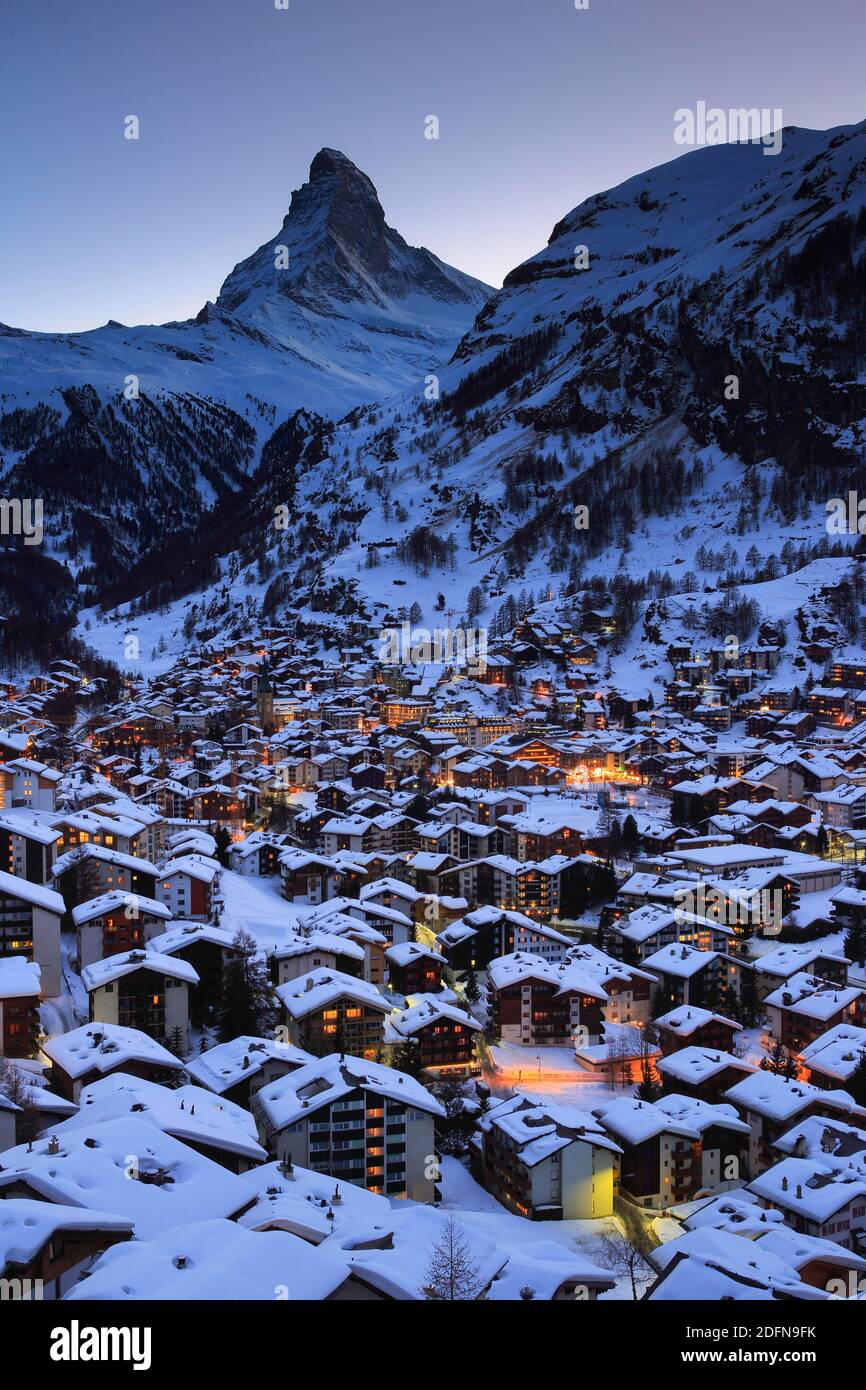 Zermatt and Matterhorn, Valais, Switzerland Stock Photo - Alamy