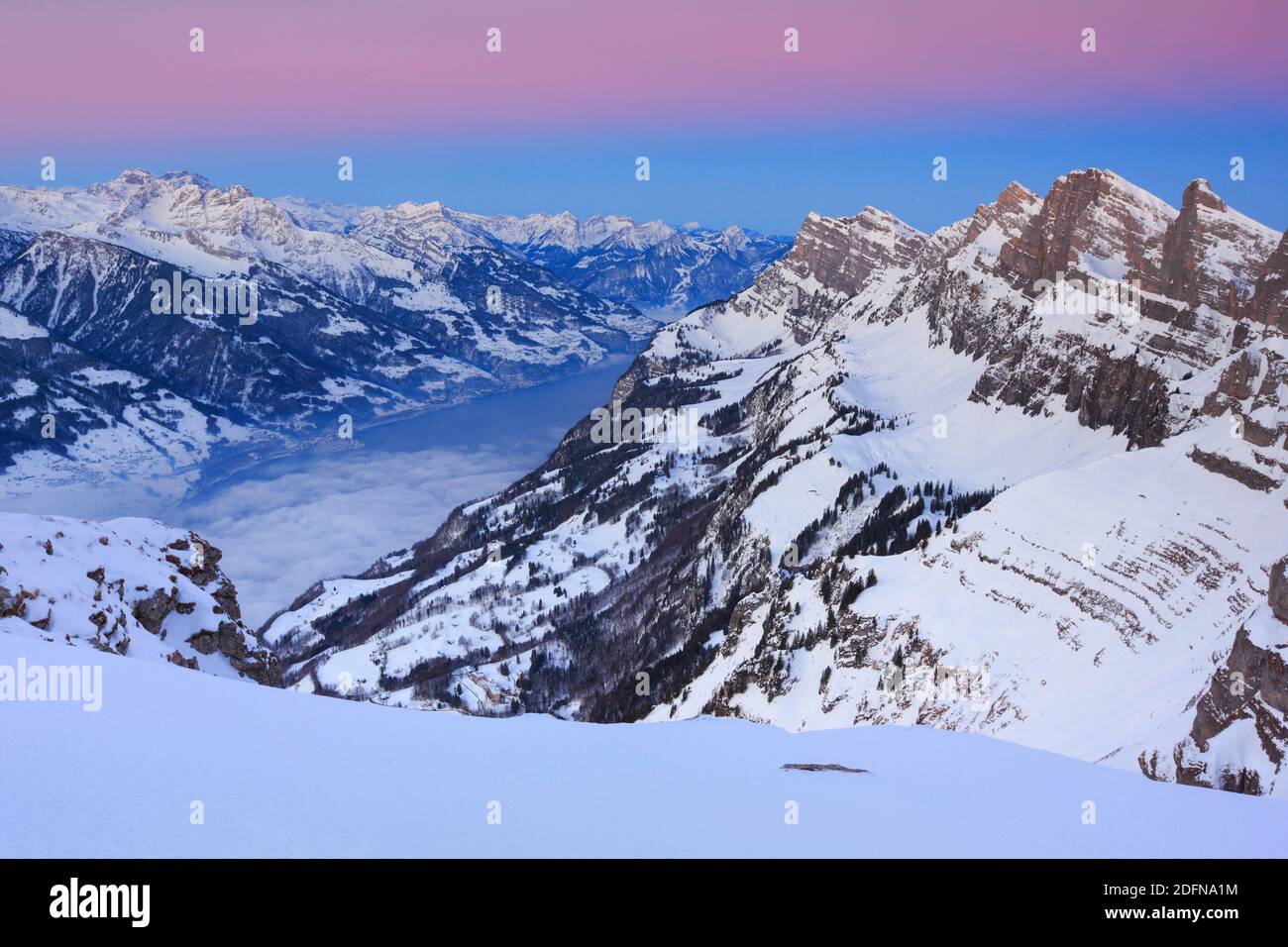 Walensee, Churfirsten, Glarus Alps, Switzerland Stock Photo - Alamy