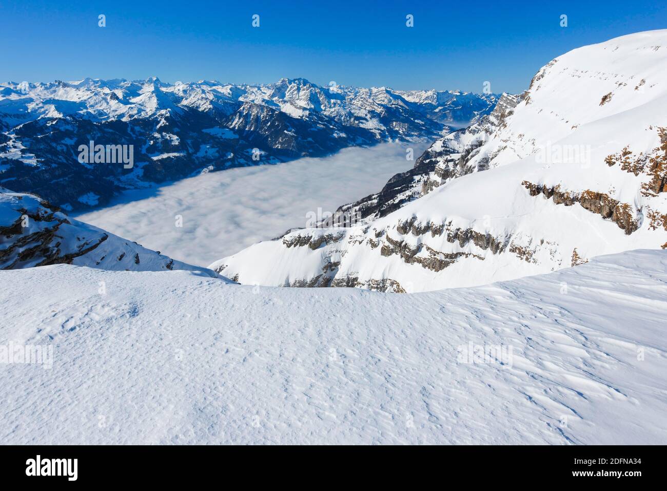 Walensee, Churfirsten, Hinterrugg, Glarus Alps, Switzerland Stock Photo ...