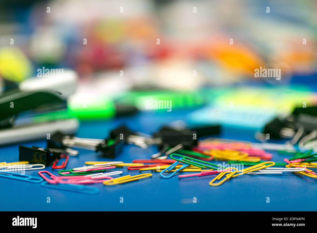 Paper clips. School and office stationary. Back to work and school ...