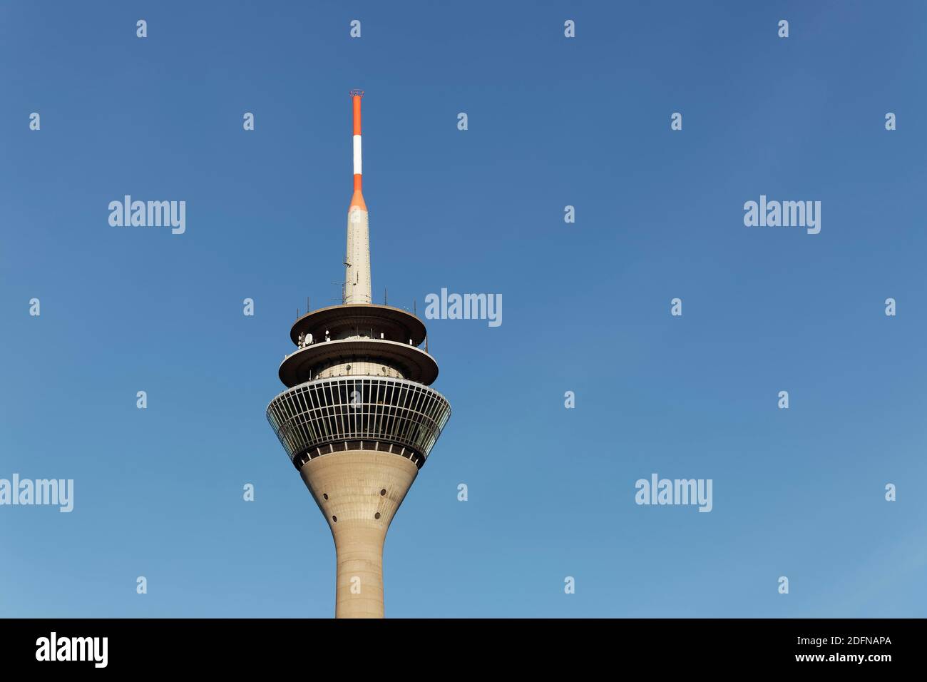 Rhine tower in front of a blue sky, television tower, media harbour ...