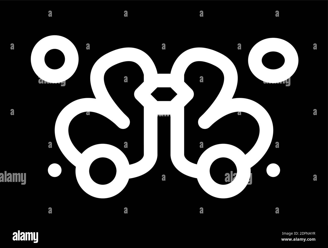 rorschach test glyph icon vector illustration black Stock Vector Image ...