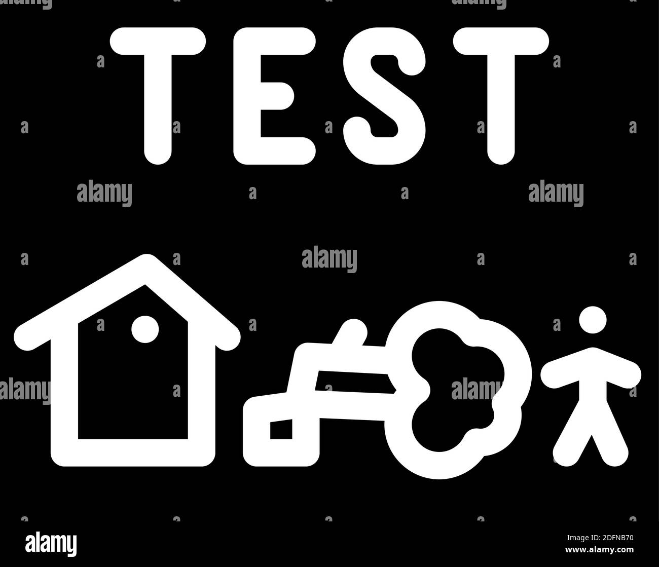 test house tree child glyph icon vector illustration Stock Vector Image ...