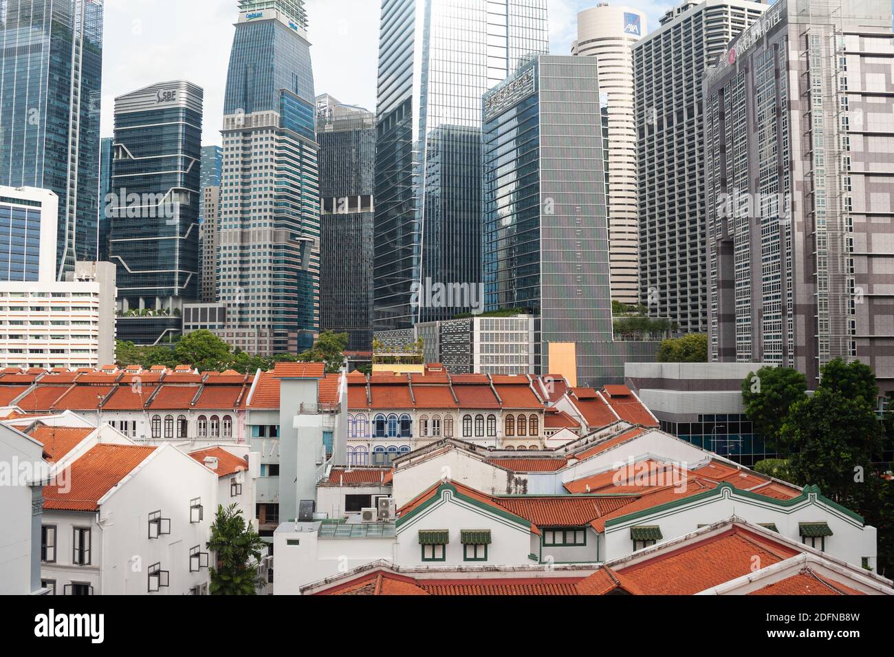 02.12.2020, Singapore, Republic of Singapore, Asia - Looking over the ...