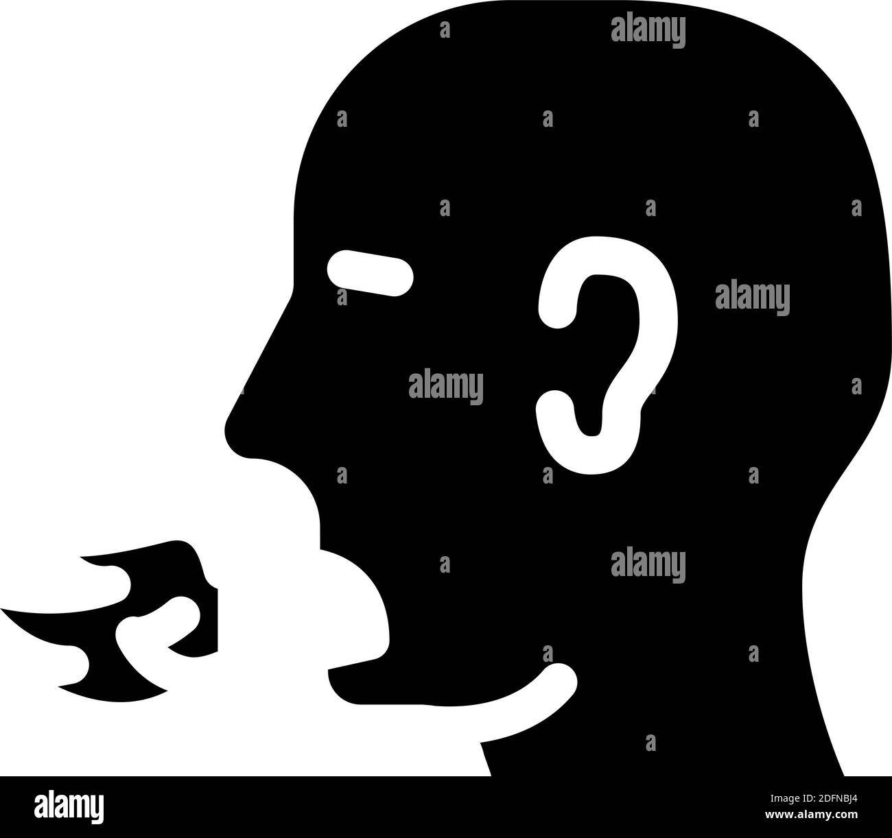 fire breathing man glyph icon vector illustration Stock Vector Image ...