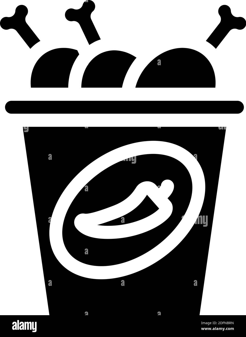 spicy chicken glyph icon vector illustration Stock Vector Image & Art ...