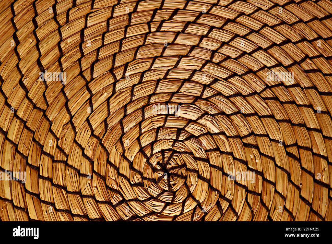 Artistic pattern of a woven water hyacinth place mat surface Stock ...