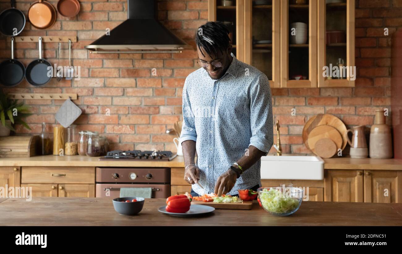 Black man enjoying food hi-res stock photography and images - Alamy