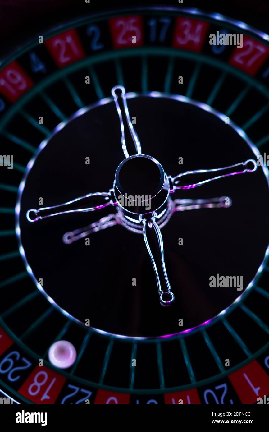 Roulette wheel close up at the Casino - Selective Focus Stock Photo - Alamy