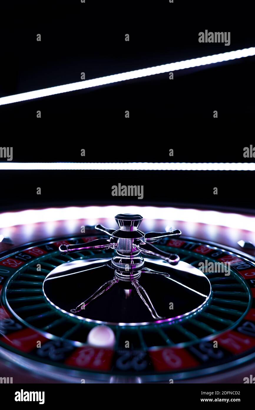 Roulette wheel close up at the Casino - Selective Focus Stock Photo - Alamy