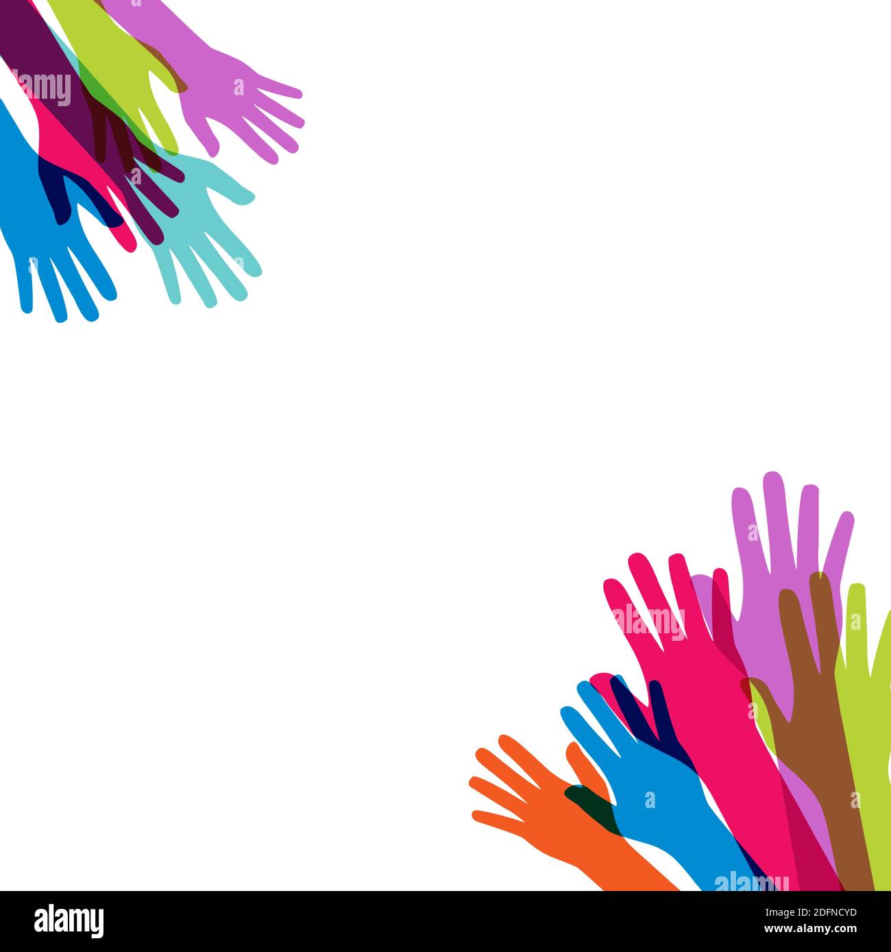 Multicultural and multiethnic people community integration concept with ...