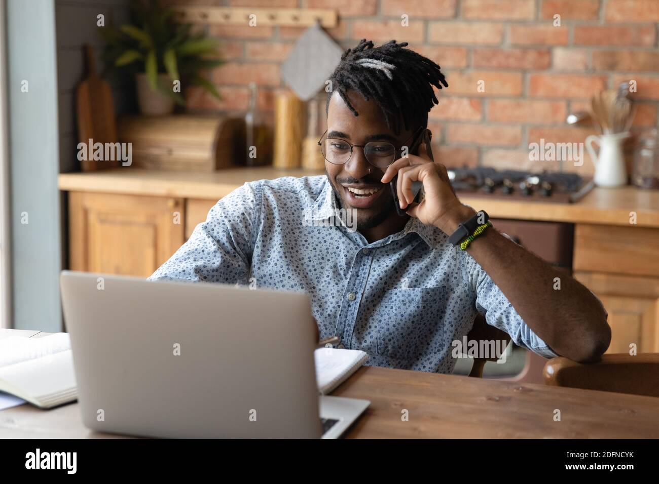African american guy working home hi-res stock photography and images ...