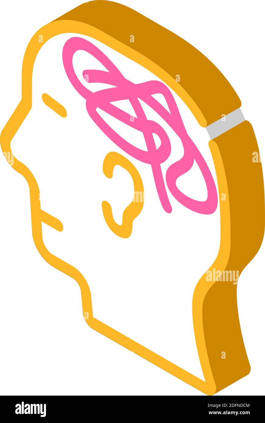 mess in head glyph icon vector illustration Stock Vector Image & Art ...