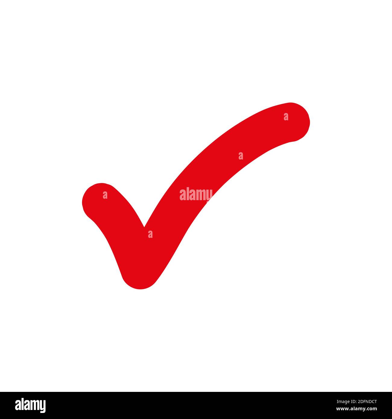Red check mark icon. Tick symbol in red color, vector illustration ...