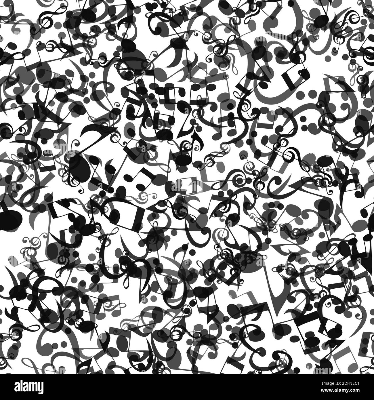 Musical notes. Seamless pattern. Jazz Day Background. Vector ...