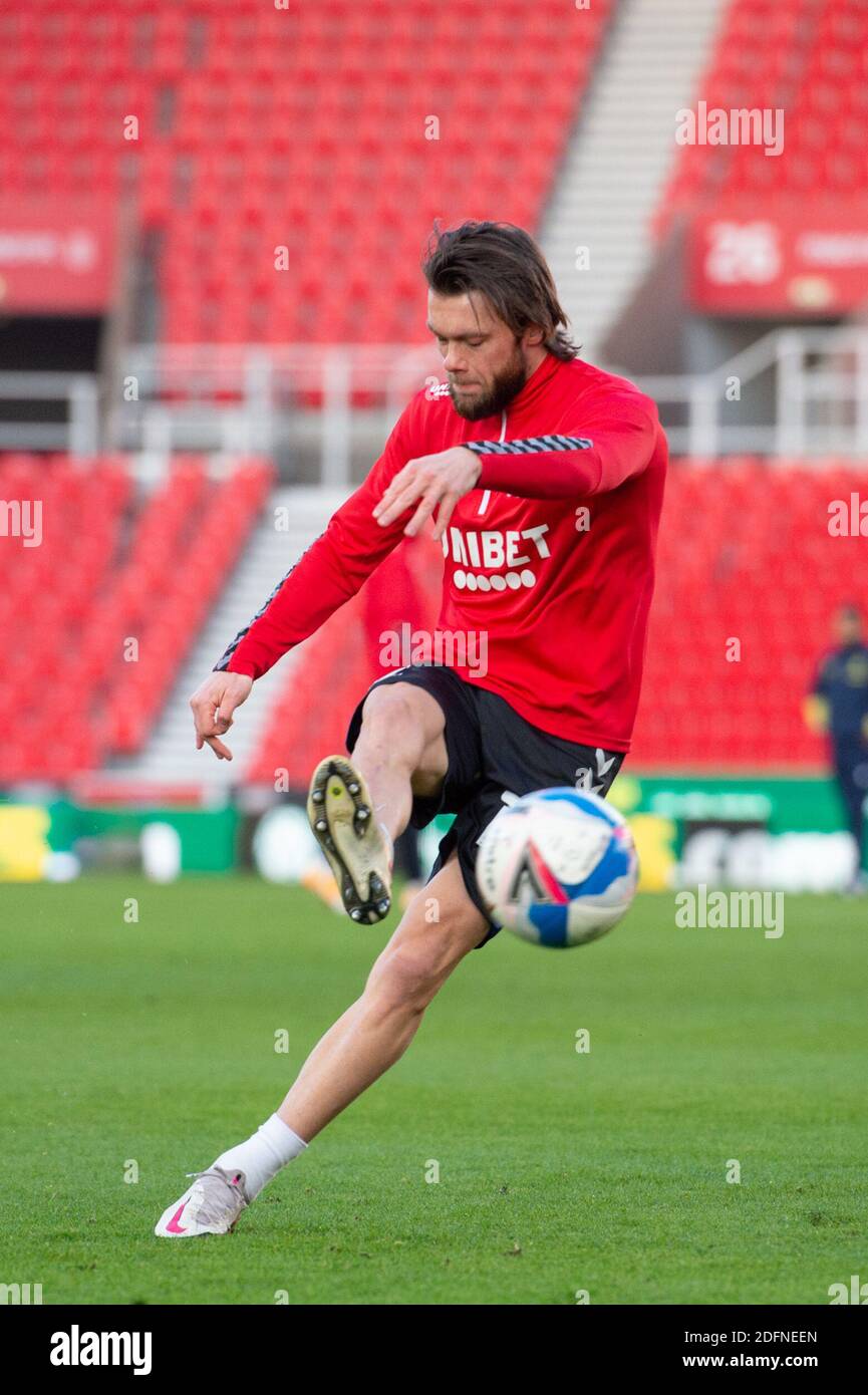 Jonathan Howson #16 of Middlesbrough during the pre match warm up Stock ...