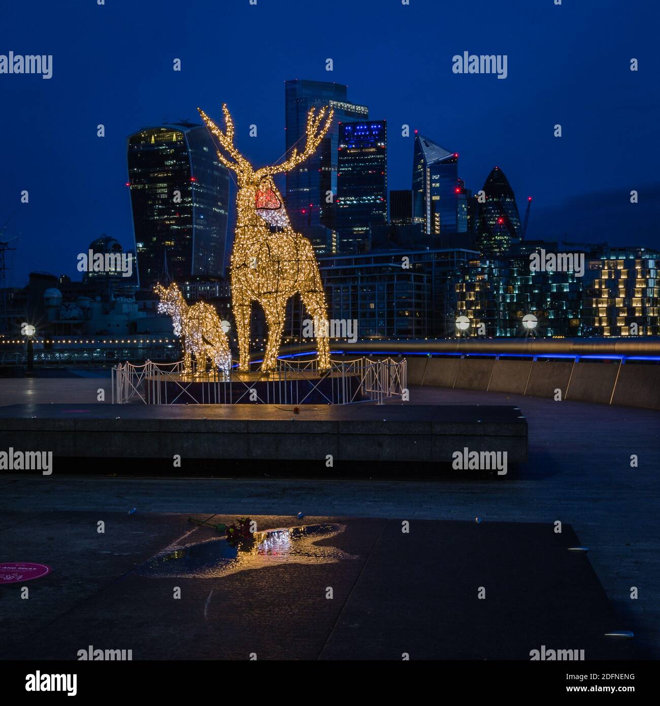 Art installation by the river thames in the city of London Stock Photo ...
