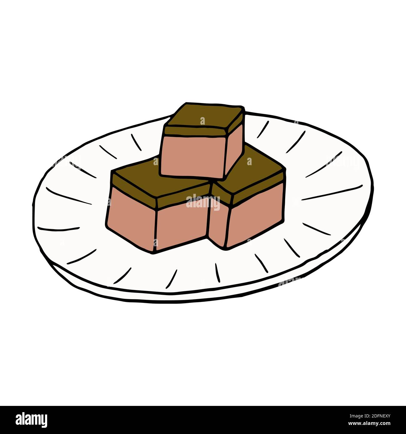 Restaurant jelly cake illustration Stock Vector Images - Alamy