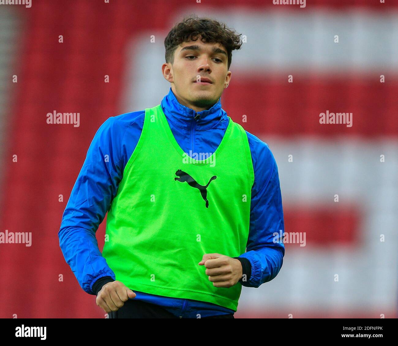 Kyle Joseph #22 of Wigan Athletic during the pre-game warmup Stock ...