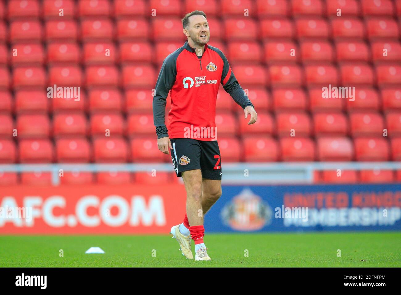 Aiden McGeady #28 of Sunderland during the pre-game warmup Stock Photo ...