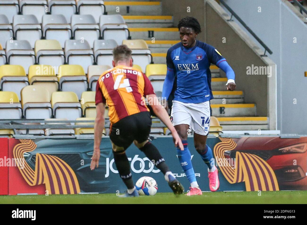 Joshua Kayode #14 of Carlisle United during the game Stock Photo - Alamy