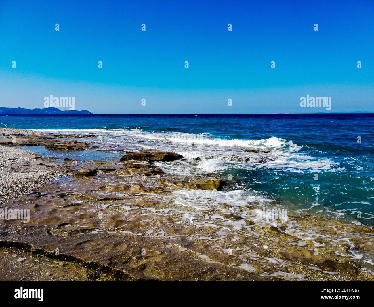 A beach somewhere in Kimi Aliveri, Greece Stock Photo - Alamy