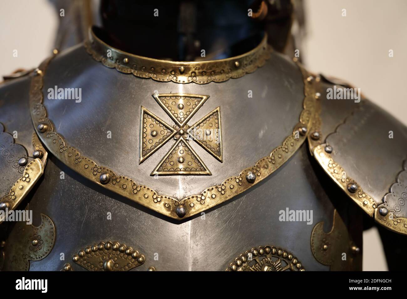 Details of Medieval European Knight Armor indoor Stock Photo - Alamy
