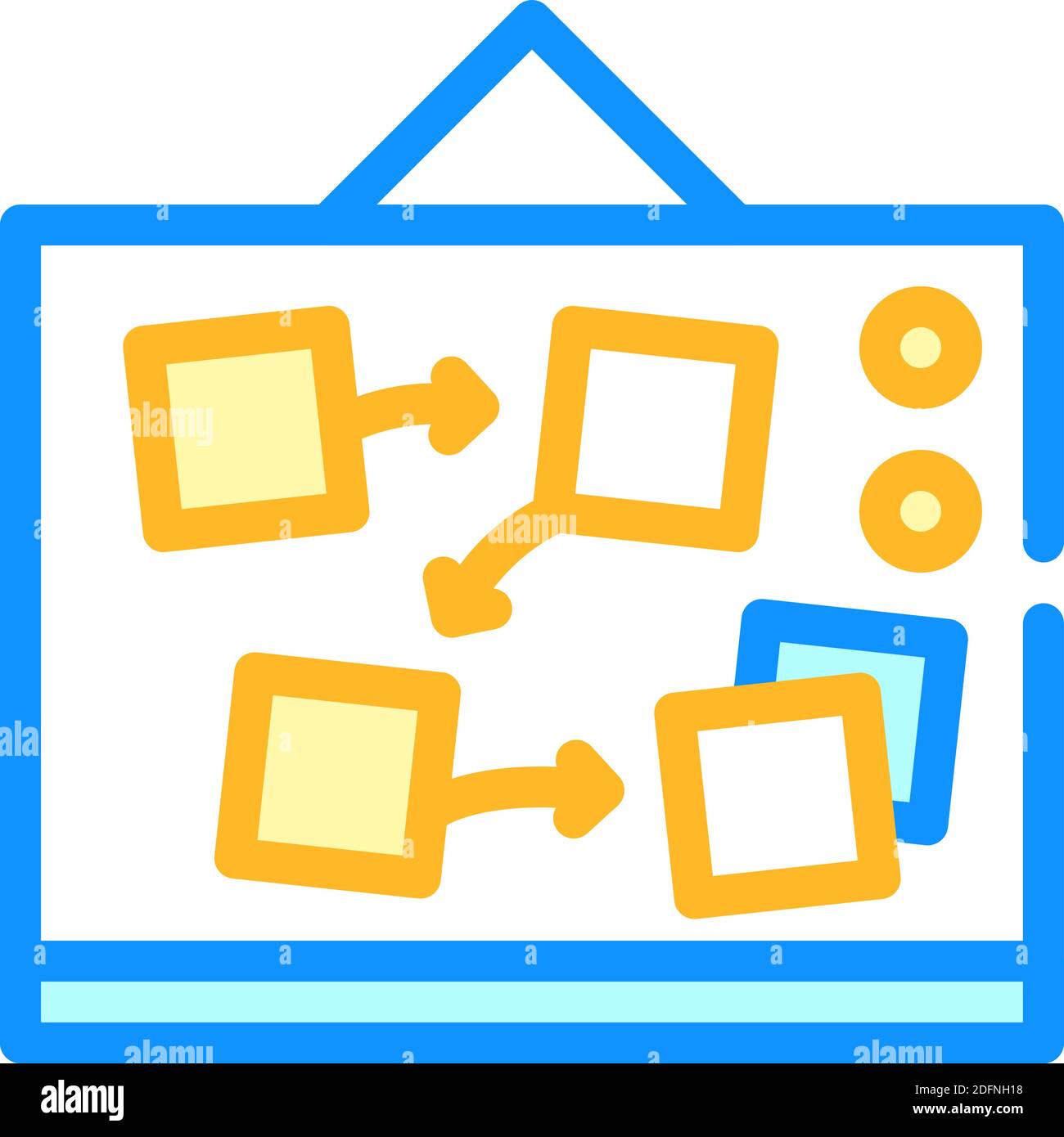 desk with planning and tasks color icon vector illustration Stock ...
