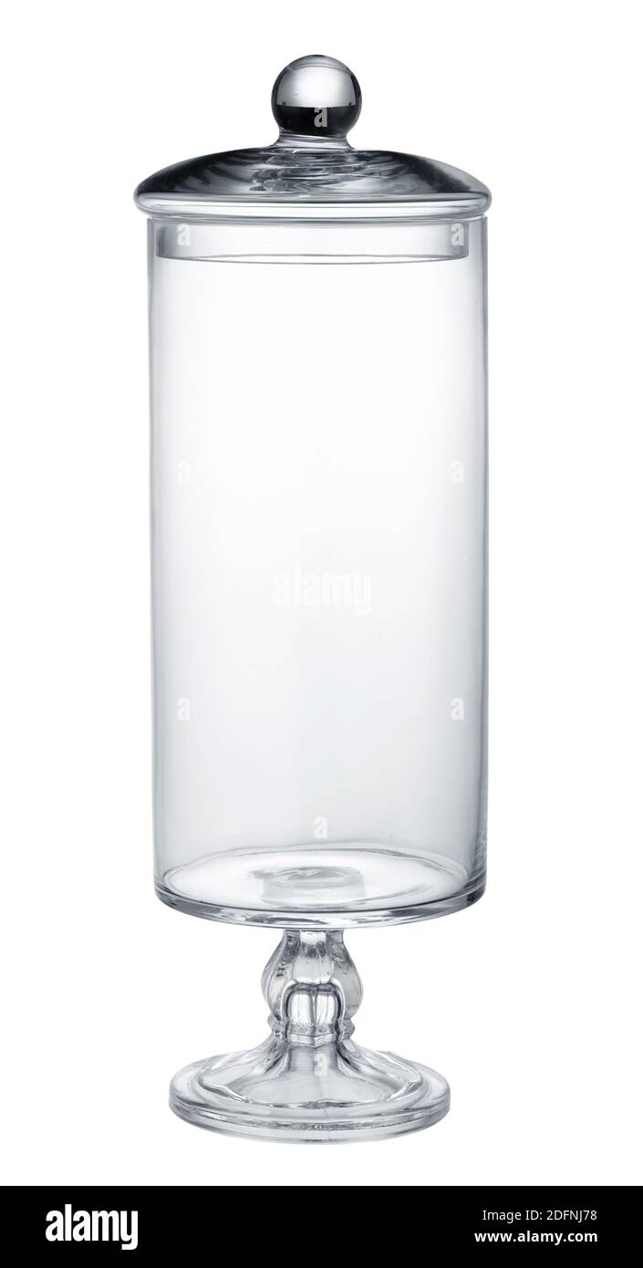 Empty glass storage container isolated on white background Stock Photo ...