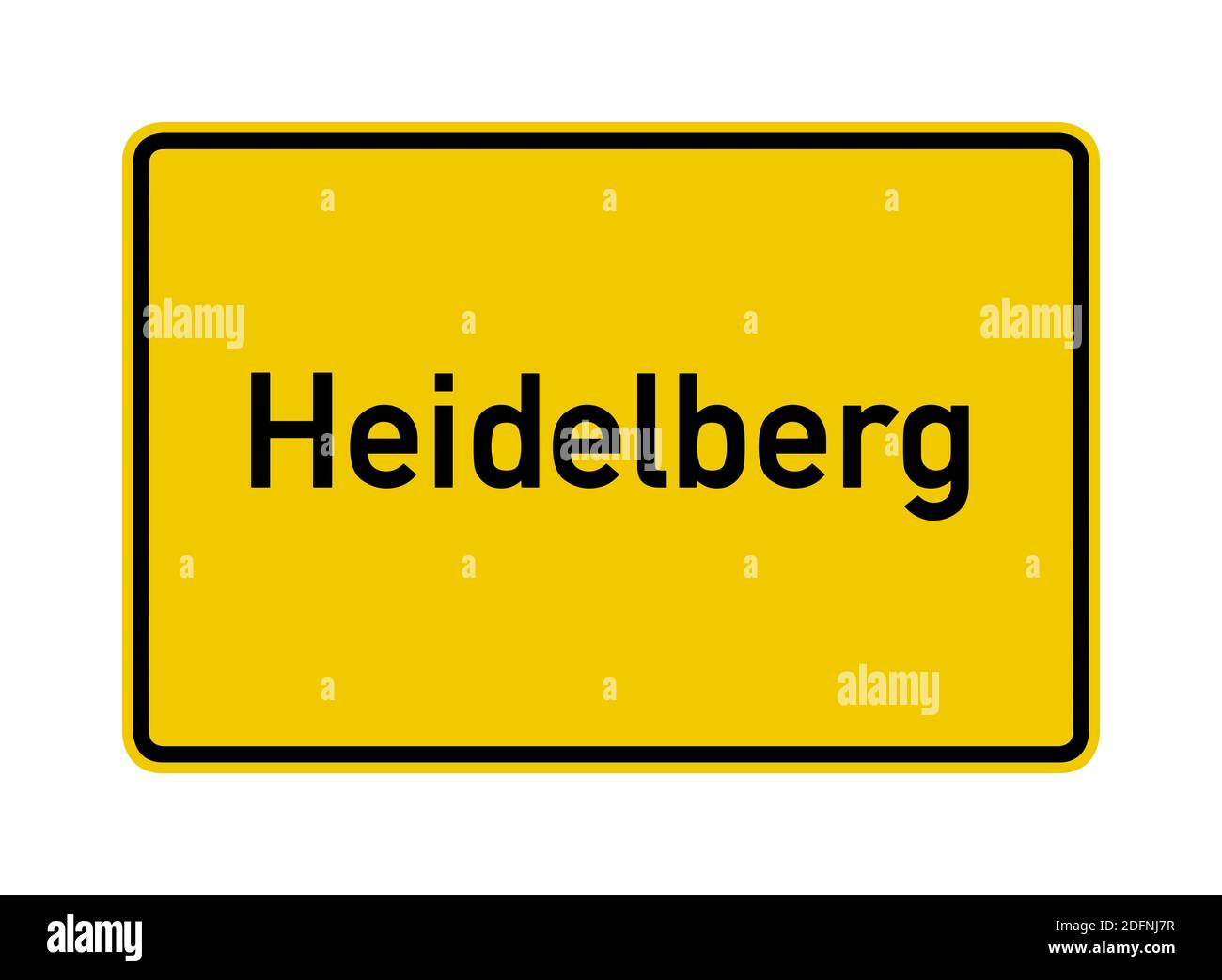 Heidelberg city limits road sign in Germany Stock Photo - Alamy