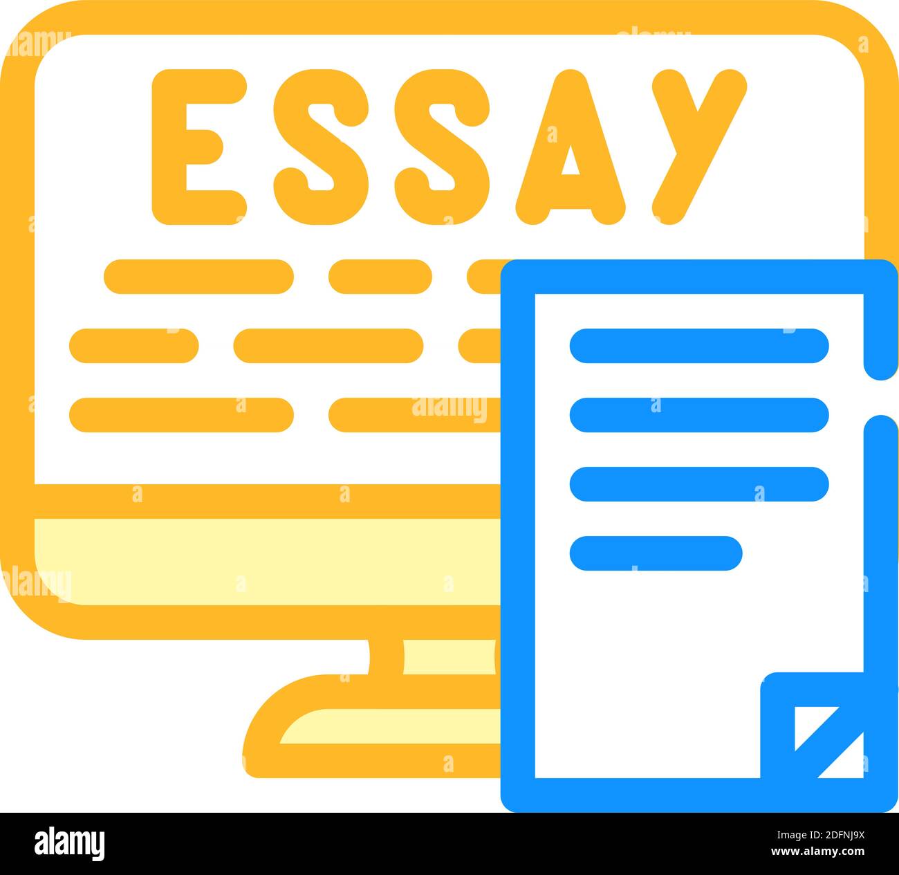 digital essay color icon vector illustration color Stock Vector Image ...