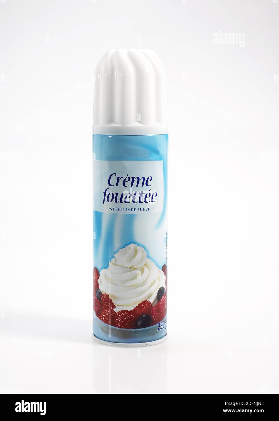 Whipped Cream Bomb Stock Photo - Alamy