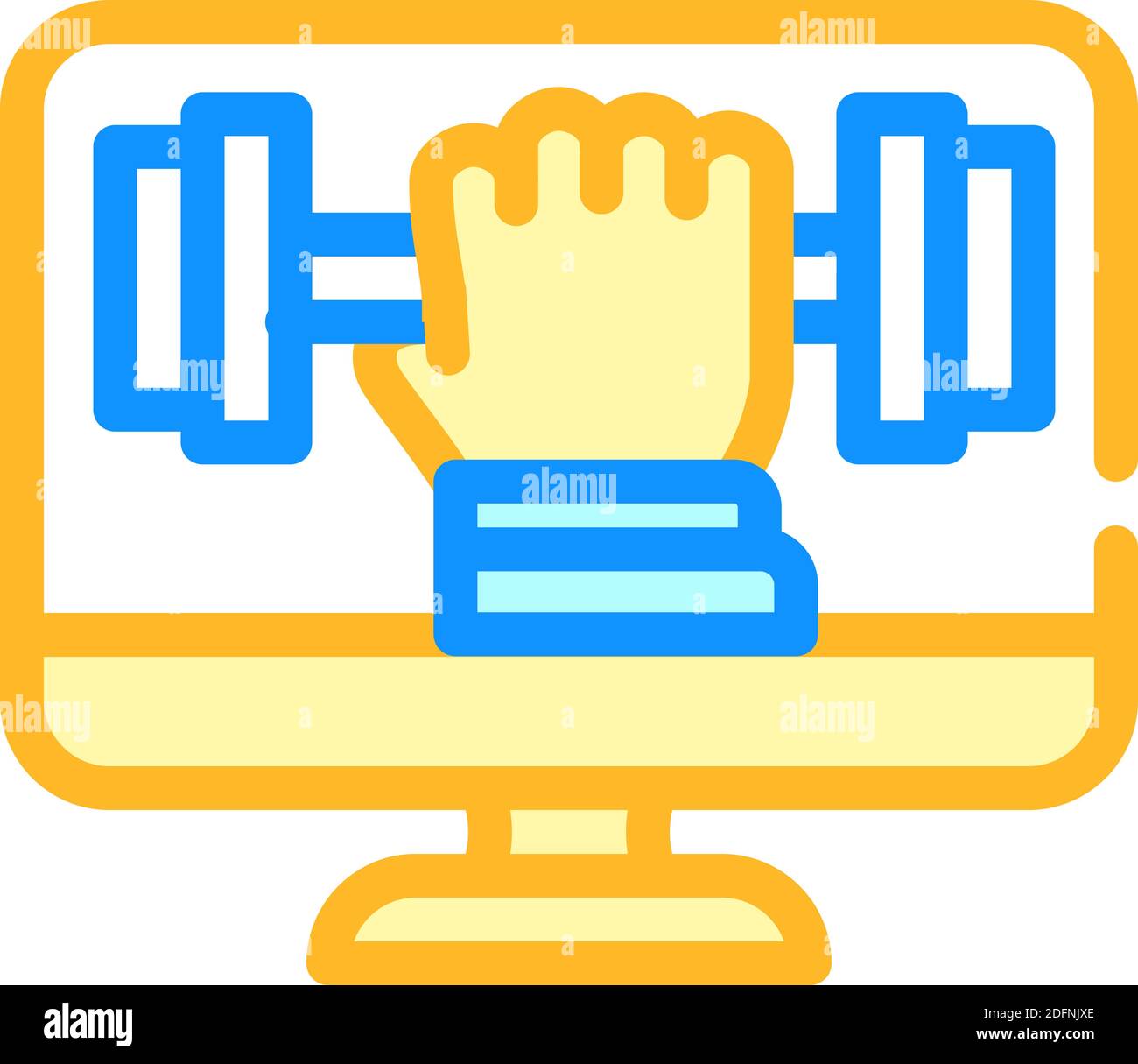 online physical education color icon vector illustration Stock Vector ...
