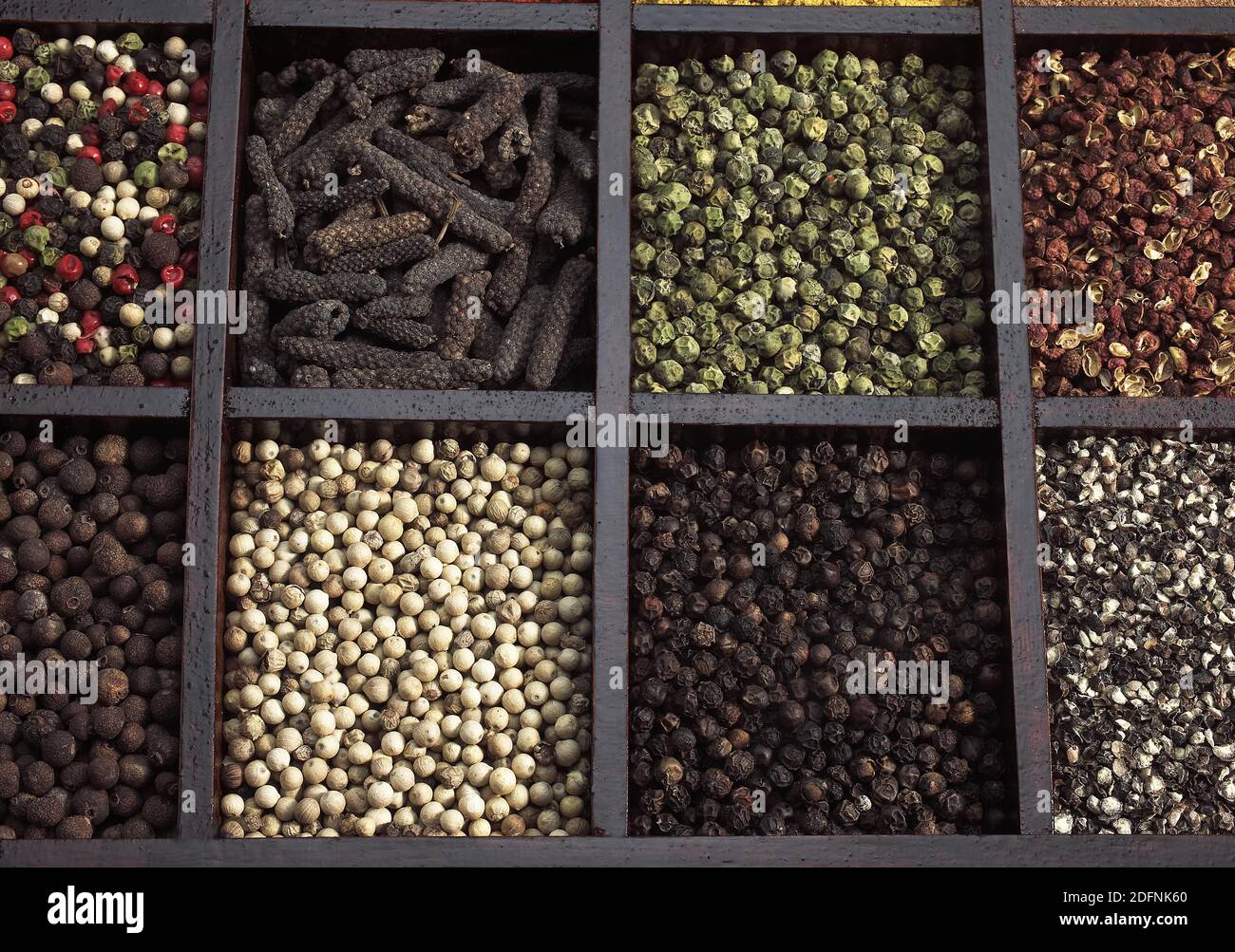 Box with many Spices Stock Photo - Alamy