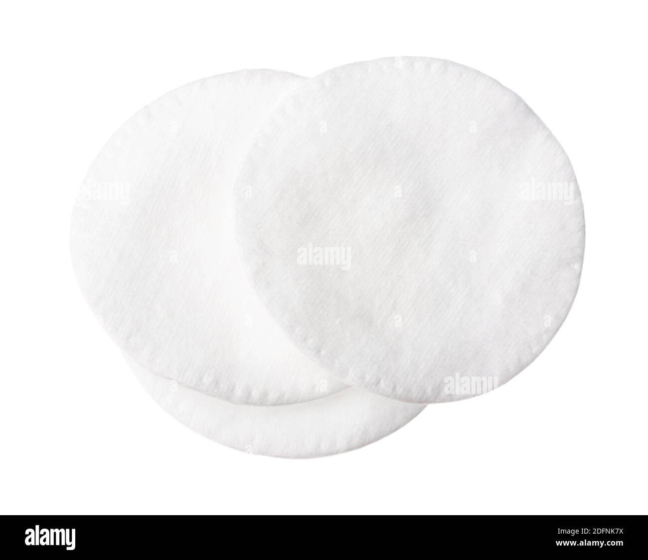 Cotton pads disc isolated on white background Stock Photo - Alamy