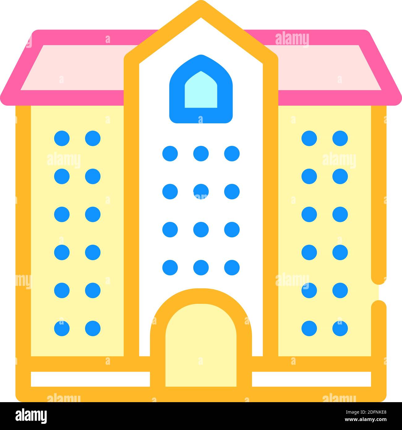 university building color icon vector illustration color Stock Vector ...