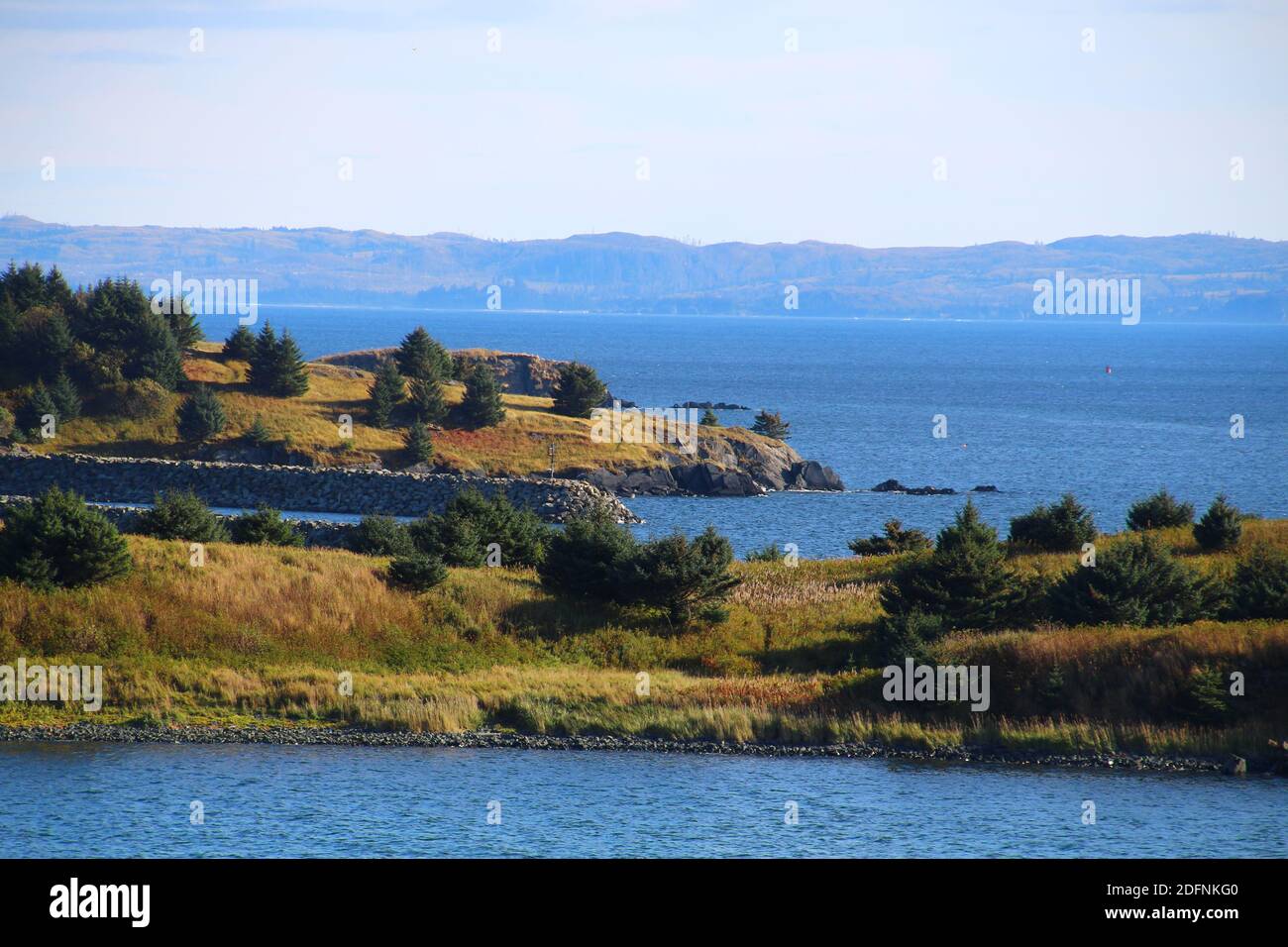 Coastal landscape of Kodiak Island, Alaska Stock Photo - Alamy