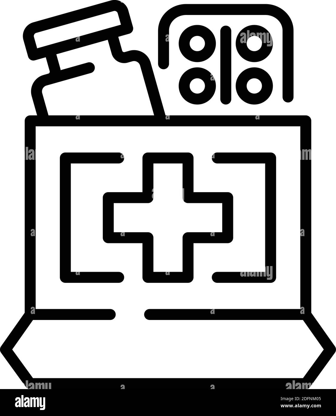 Buy drugs icon. Outline buy drugs vector icon for web design isolated ...