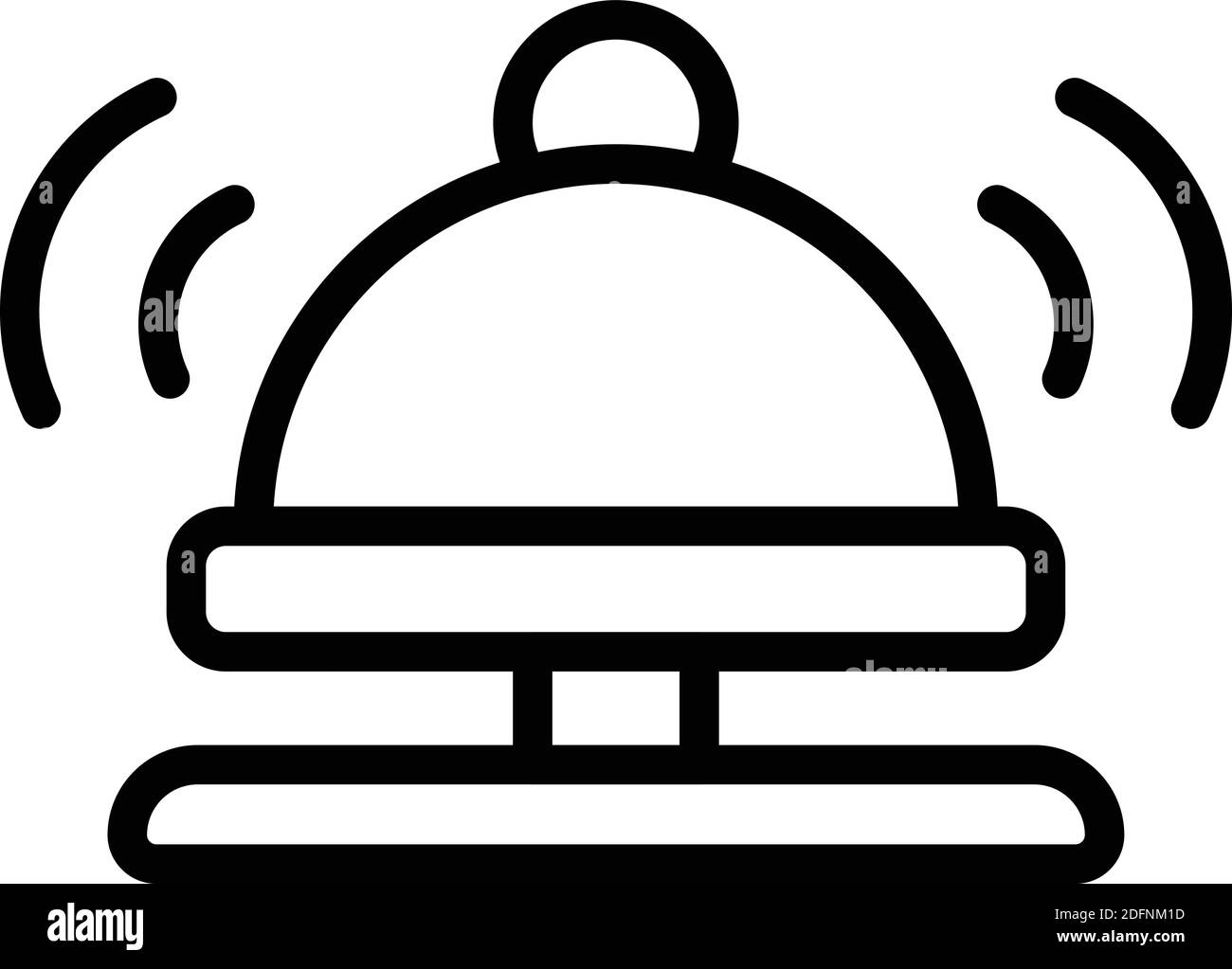 Notification alert icon. Outline notification alert vector icon for web ...